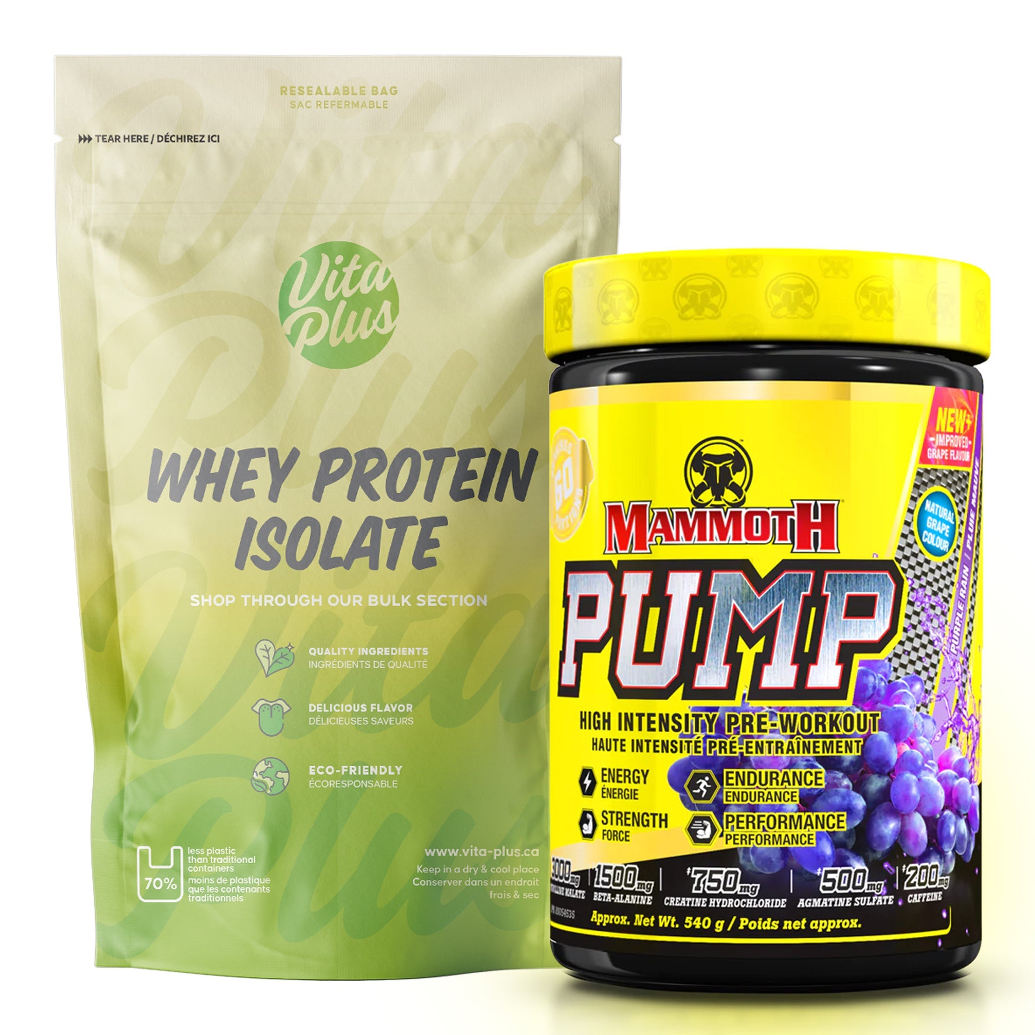 [COMBO] Whey Protein Isolate (5lb) + Mammoth Pump (60 Servings) – Vita ...