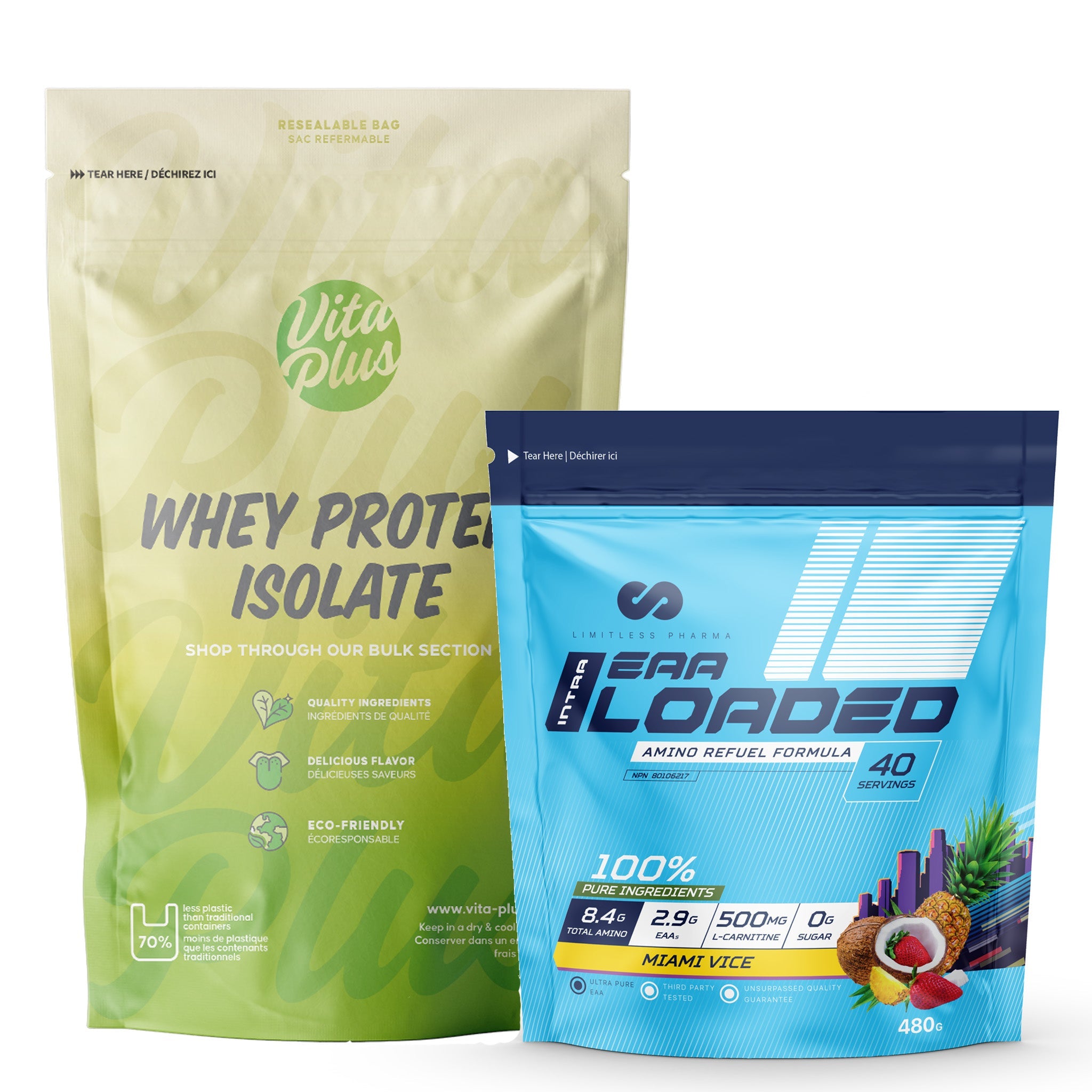 [COMBO] Whey Protein Isolate (5lbs) + EAA Loaded (40 Servs) – Vita Plus USA